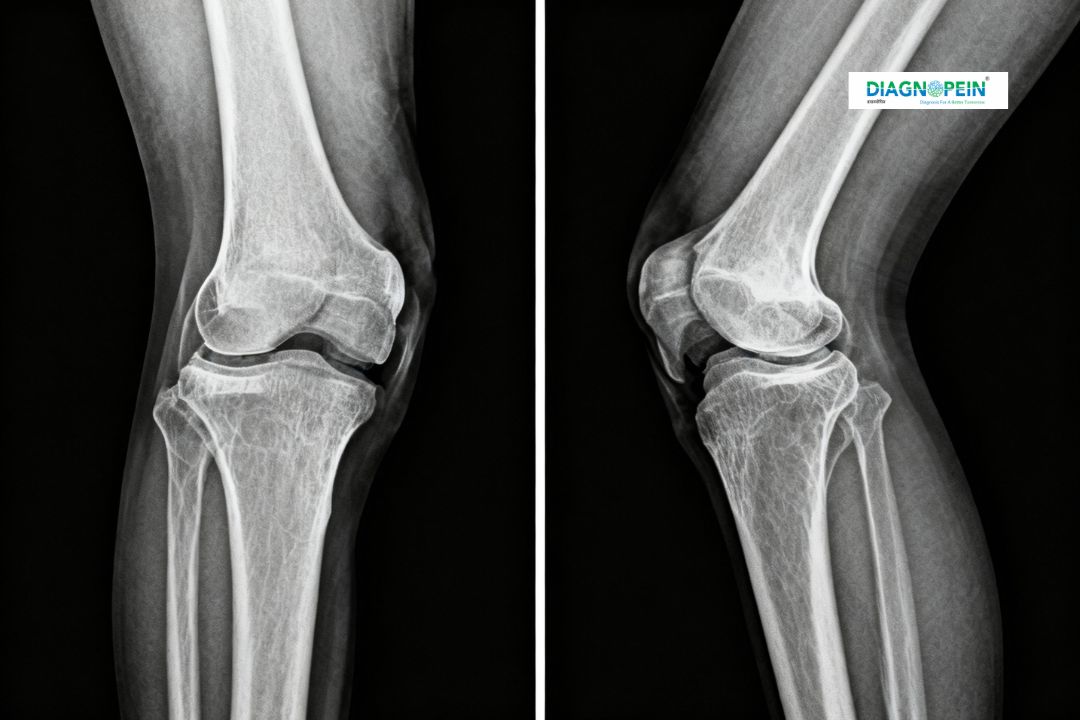 X-Ray Both Knee Standing AP/Lat View in karad | Diagnopein